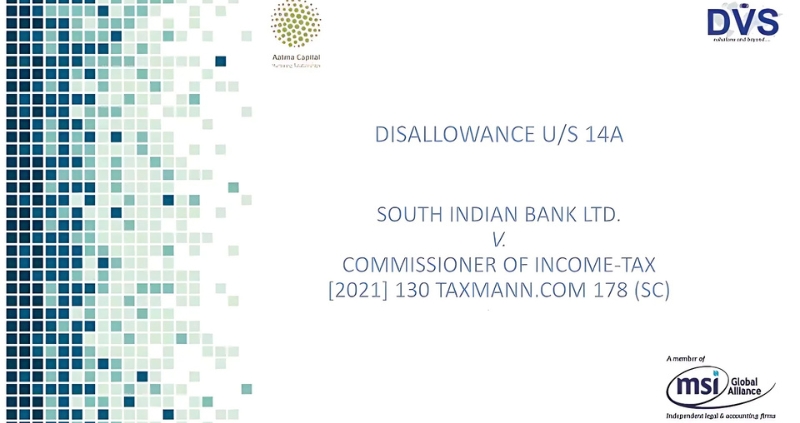 Disallowance u/s 14A: Comprehensive Guide to Tax Implications